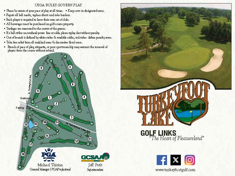 Scorecard - Turkeyfoot Lake Golf Links